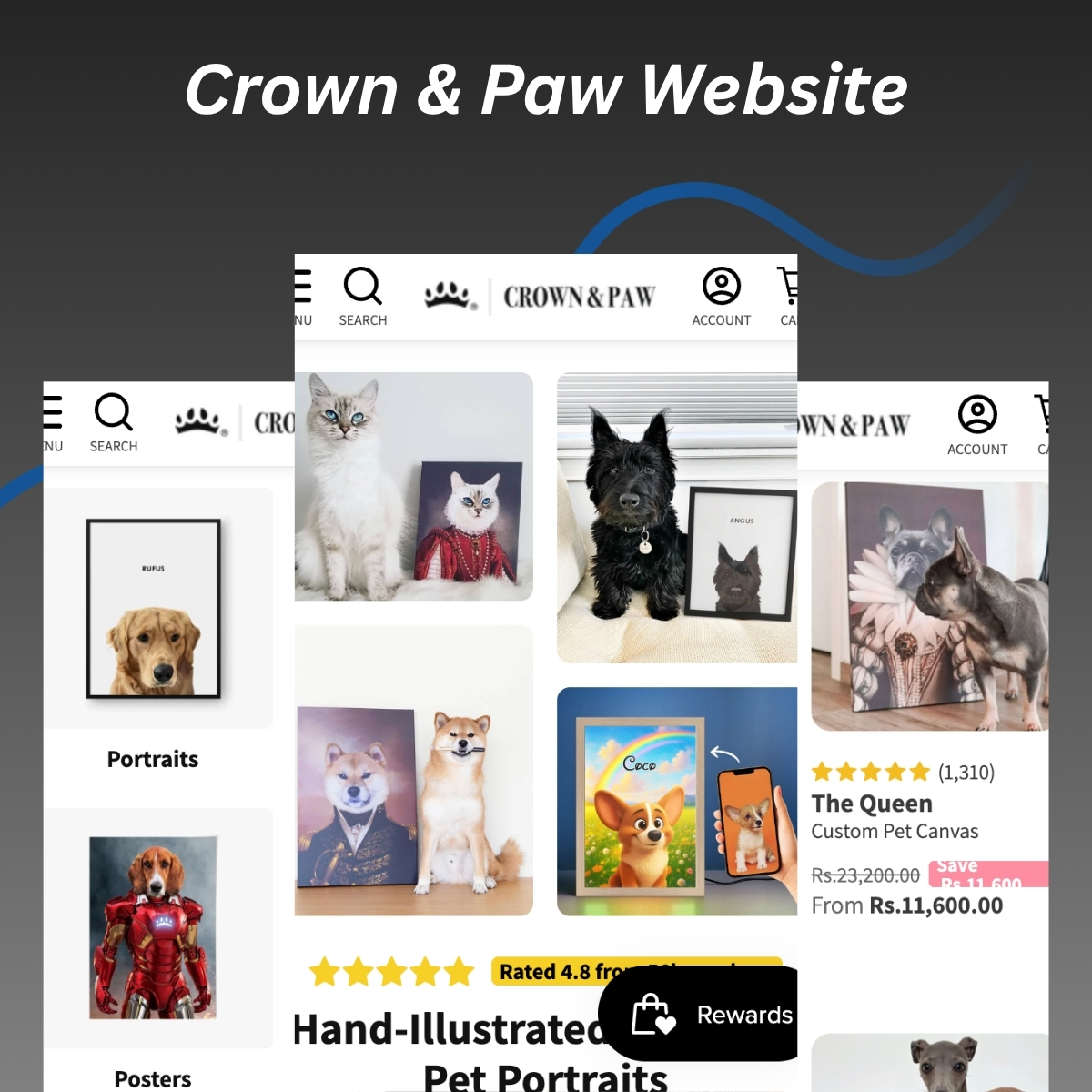 Crown and Paw | Devnox Tech - Premium Pet Portraits Website